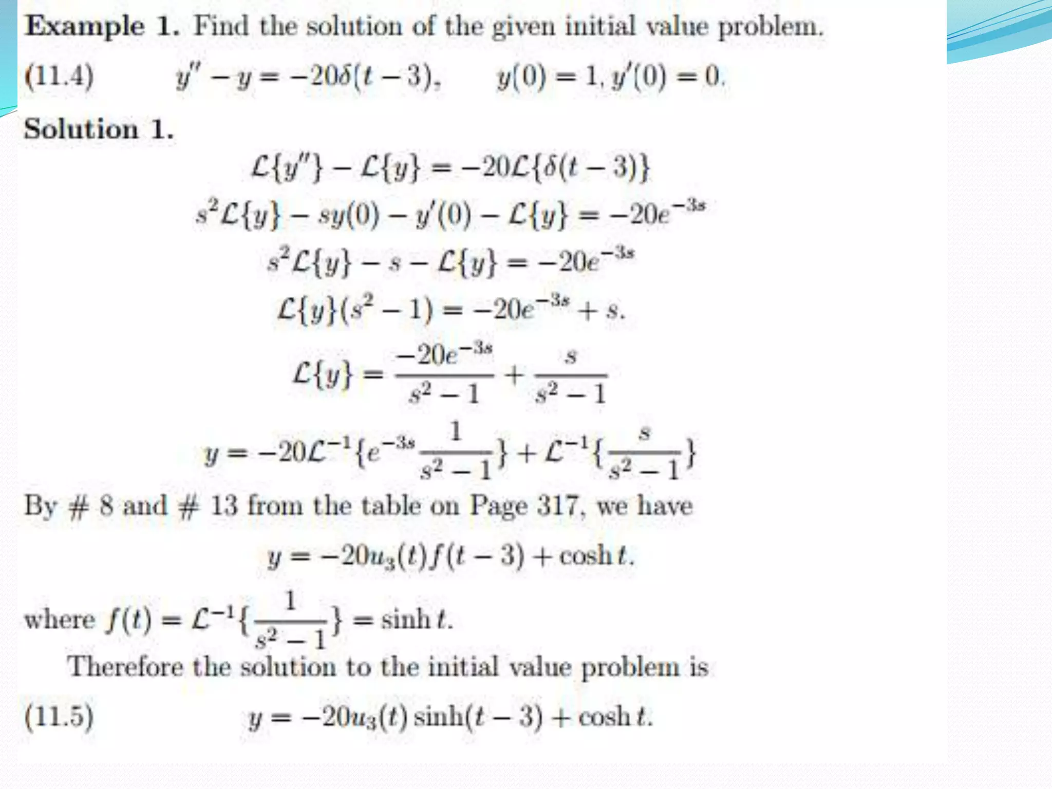 Laplace transform: UNIT STEP FUNCTION, SECOND SHIFTING THEOREM, DIRAC DELTA FUNCTION | PPTX
