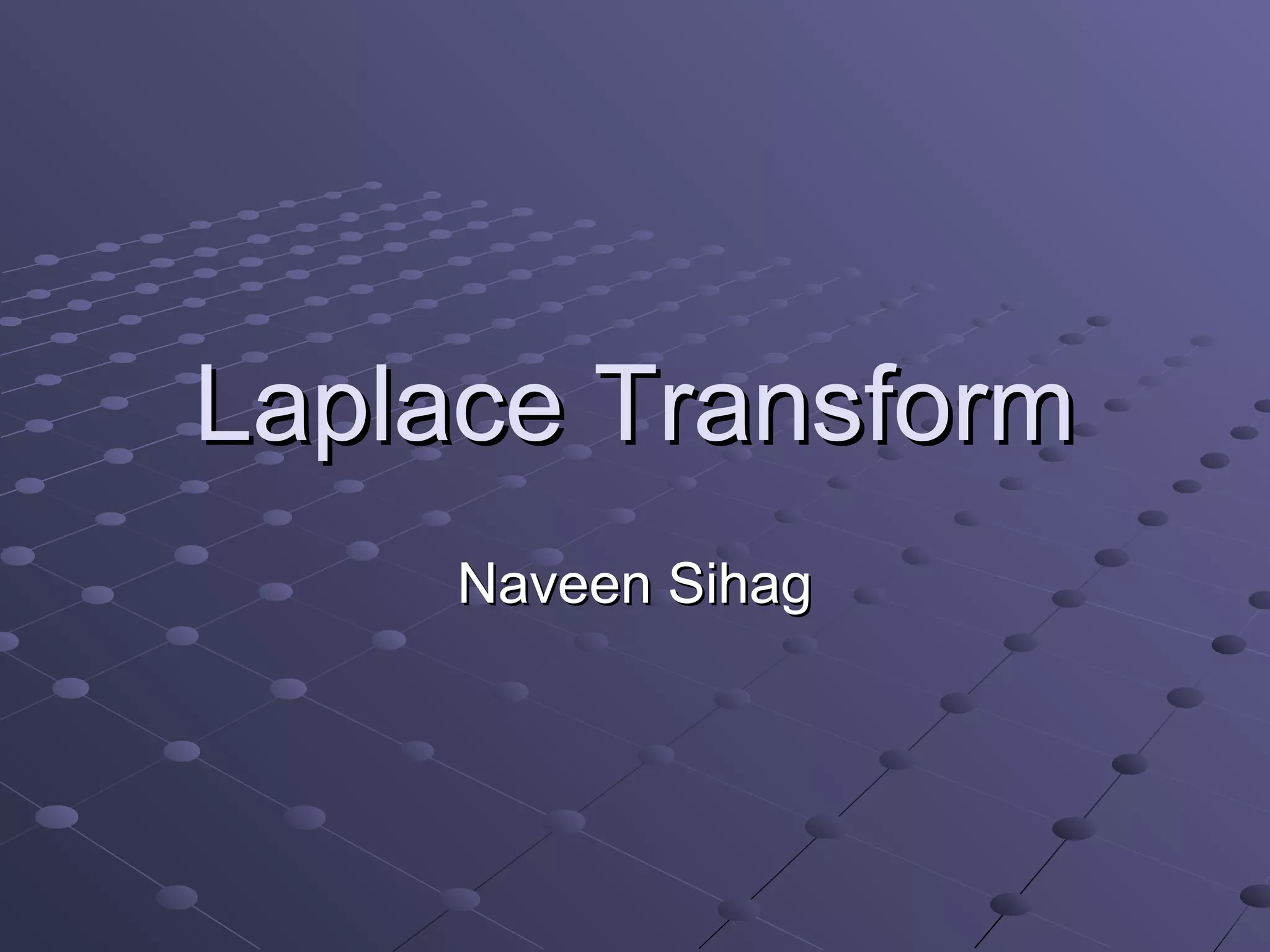 Laplace transform | PPT