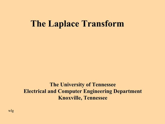 Laplace transform | PPT