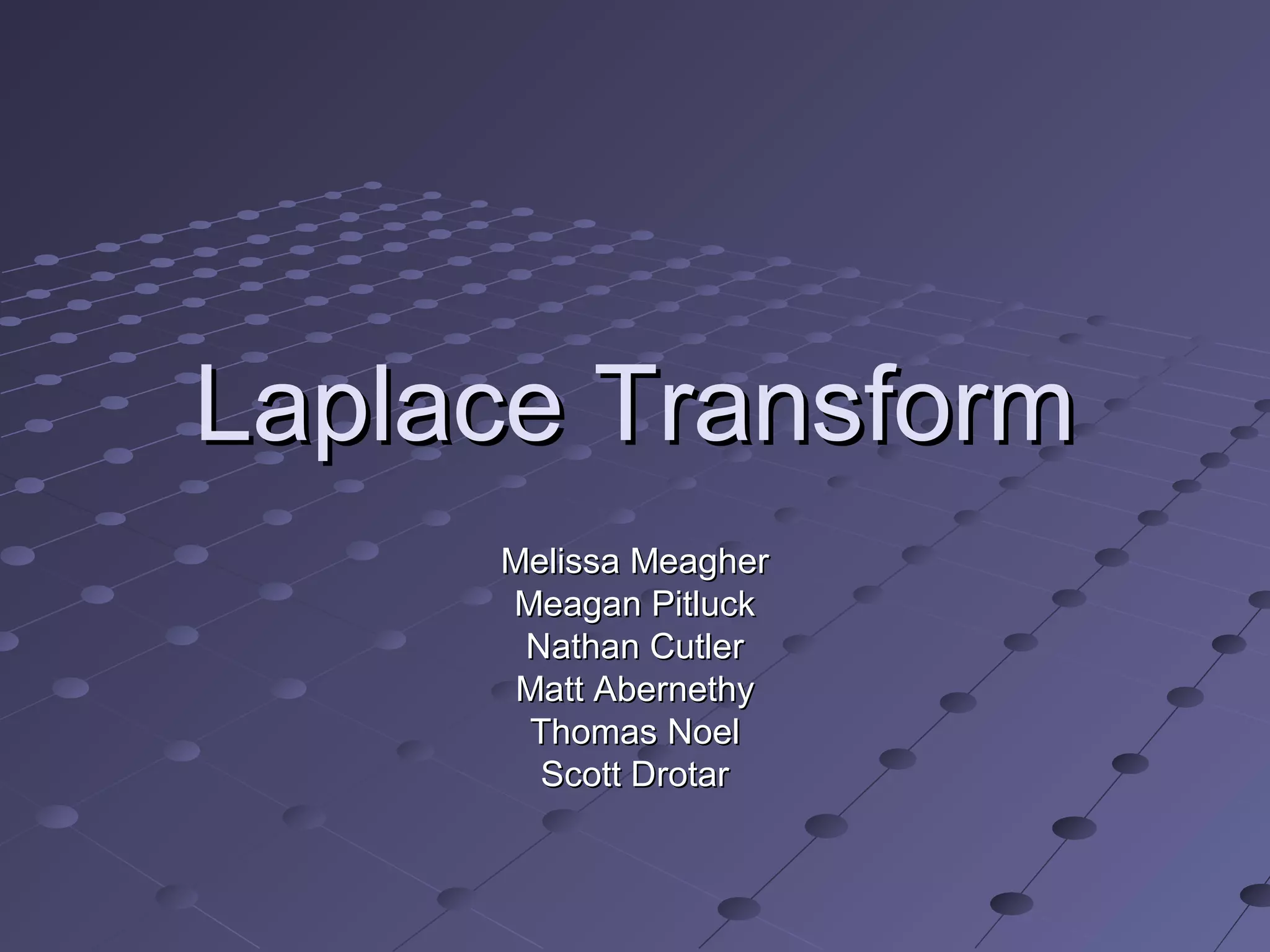 Laplace transform | PPT | Physics | Science