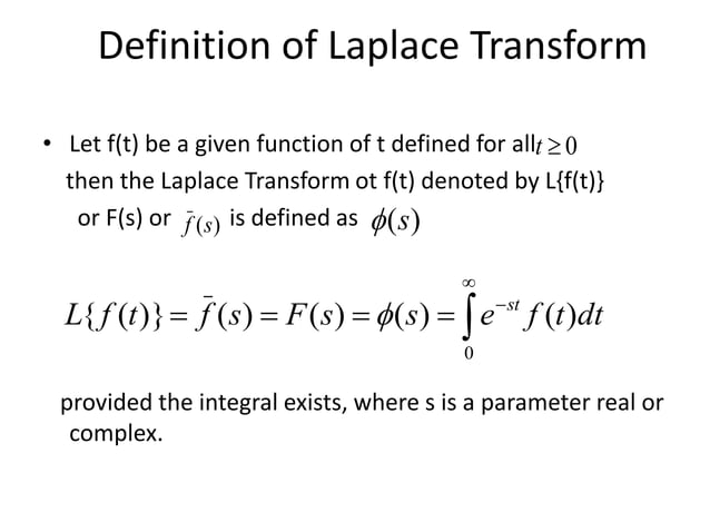 Laplace transform | PPTX | Science