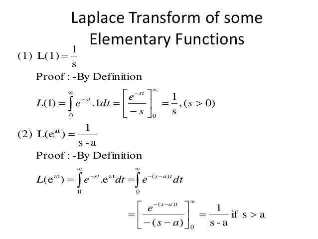 Laplace transform