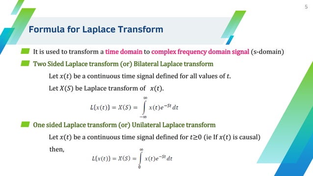 EC8352-Signals and Systems - Laplace transform | PPTX | Physics | Science