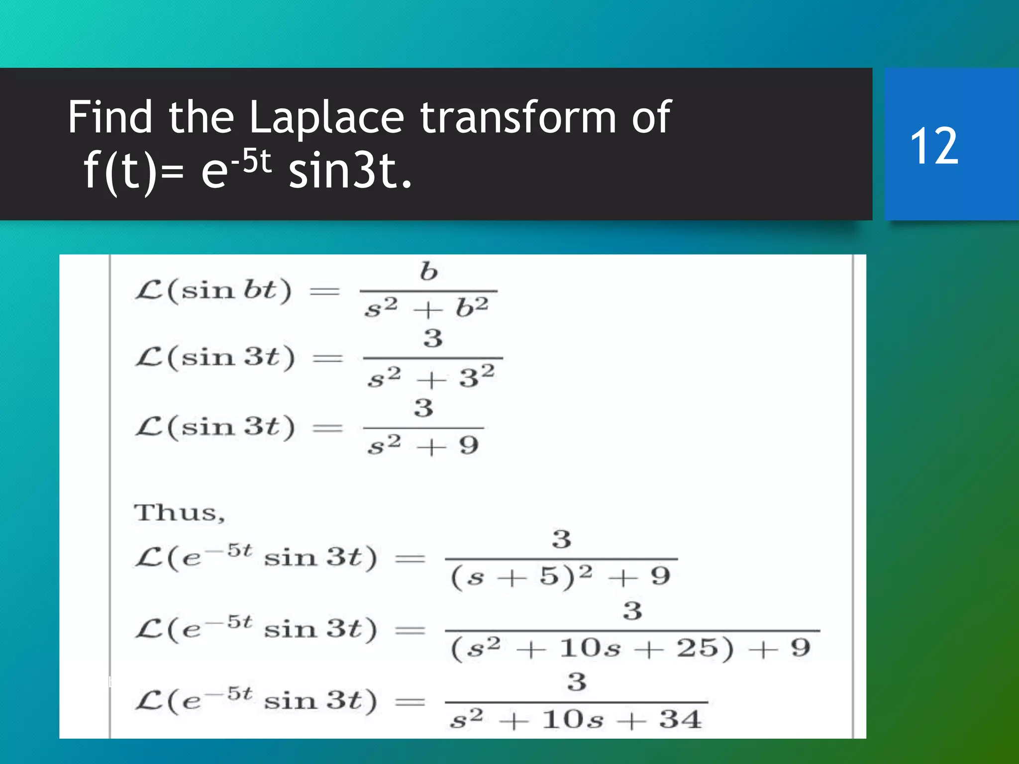 PROPERTIES OF LAPLACE TRANSFORM | PPTX