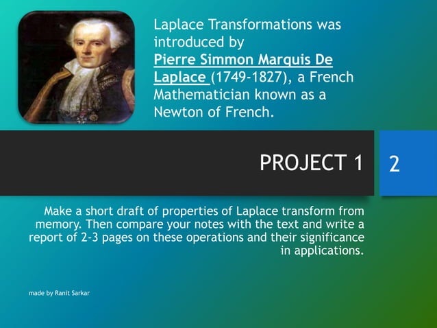 PROPERTIES OF LAPLACE TRANSFORM | PPTX | Physics | Science