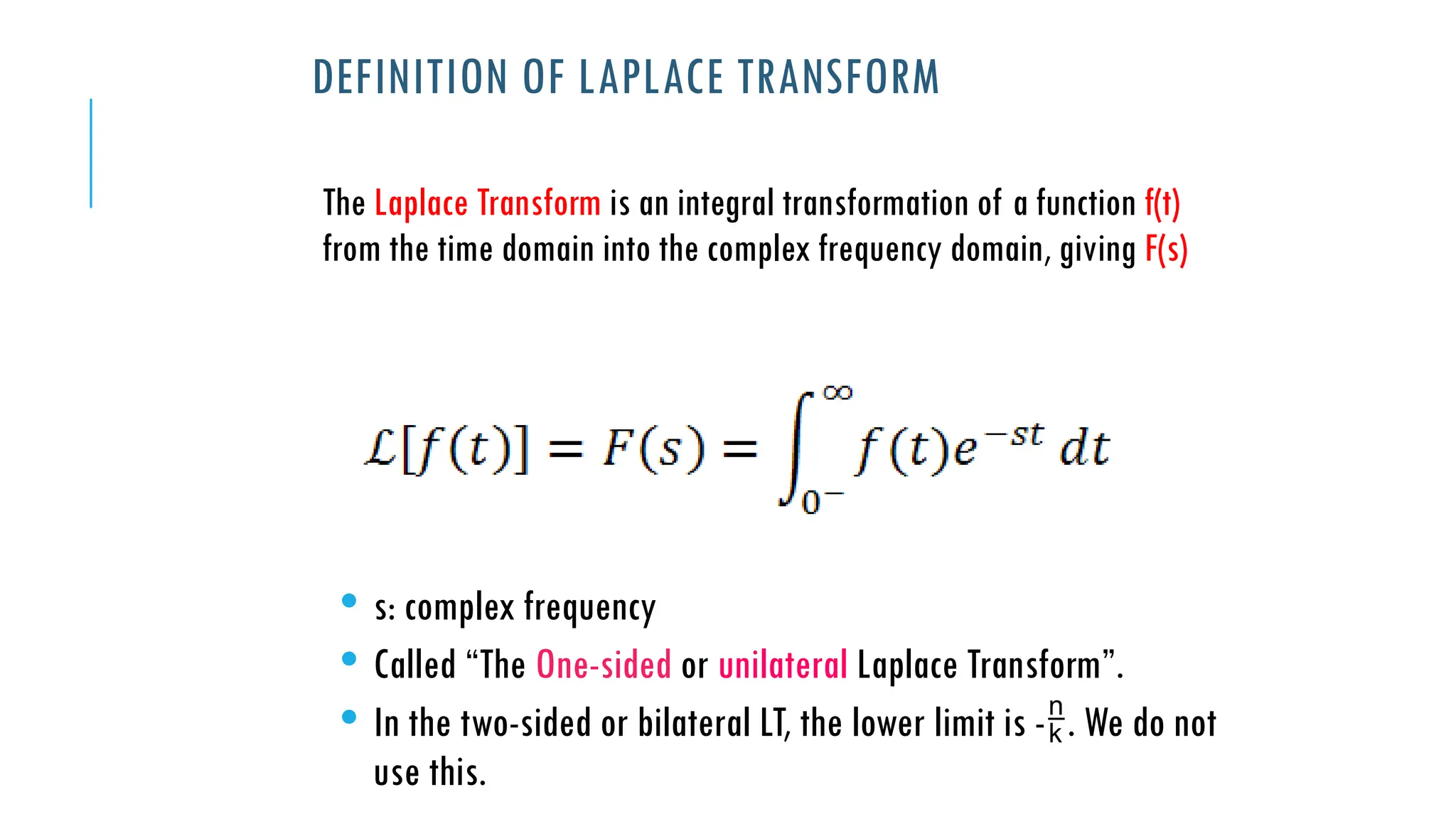 Control Systems, Laplace transform- lecture 3.pptx