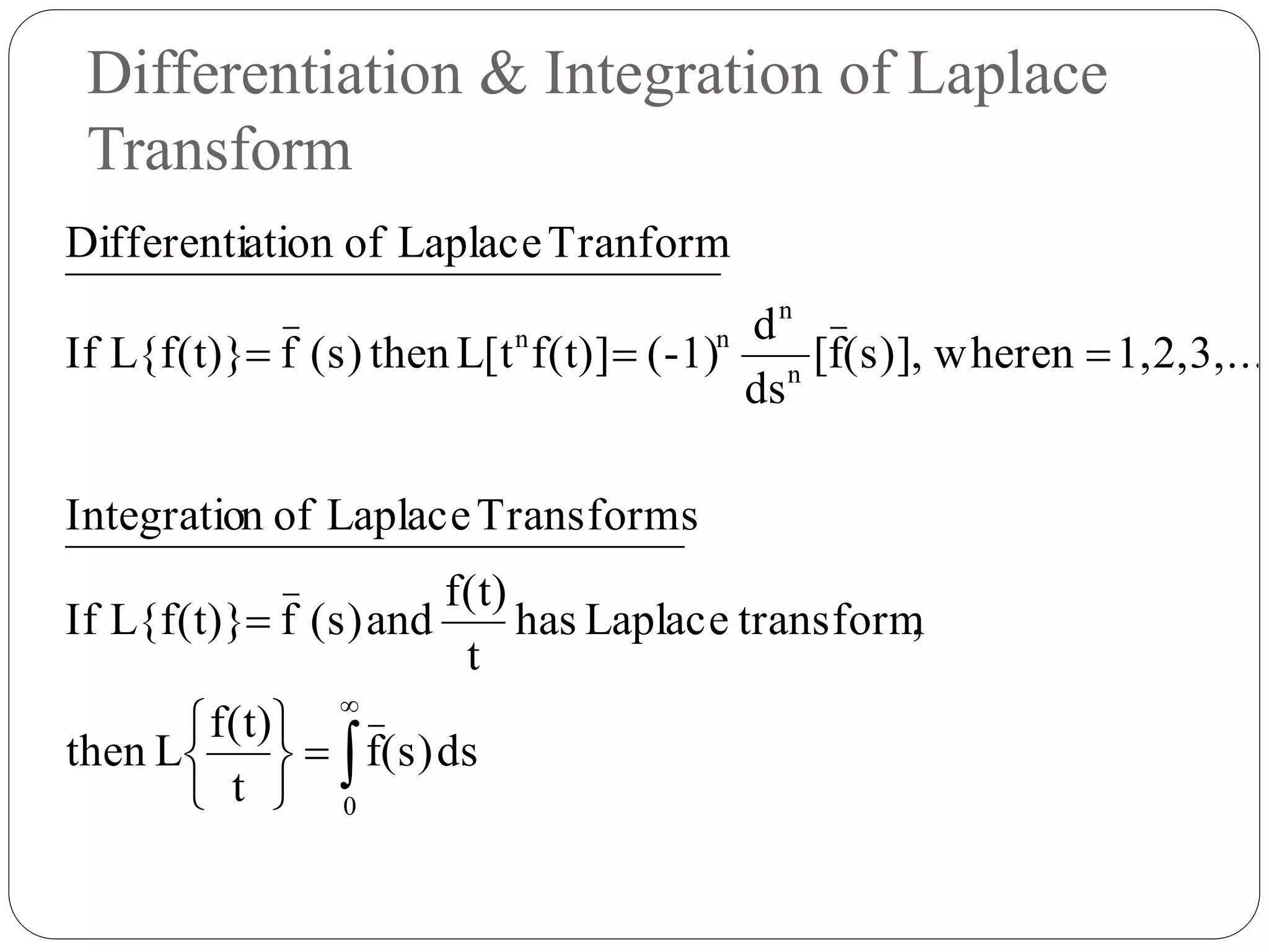 Laplace transform and its applications | PPTX
