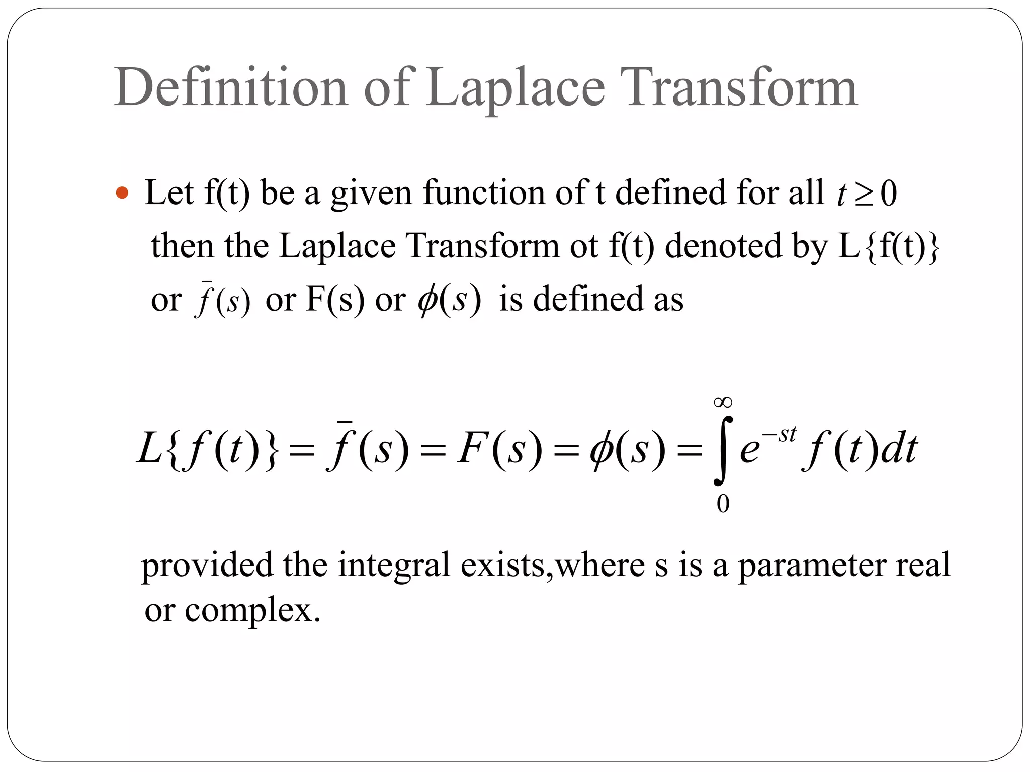 Laplace transform and its applications | PPTX | Physics | Science