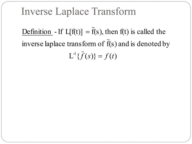 Laplace transform and its applications | PPTX | Physics | Science