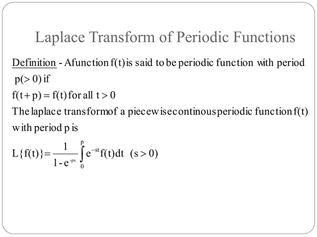 Laplace transform and its applications | PPTX | Physics | Science