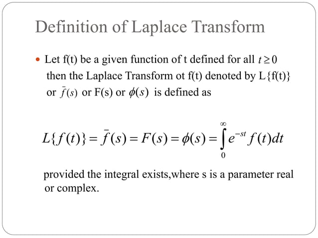 Laplace transform and its applications | PPTX | Physics | Science