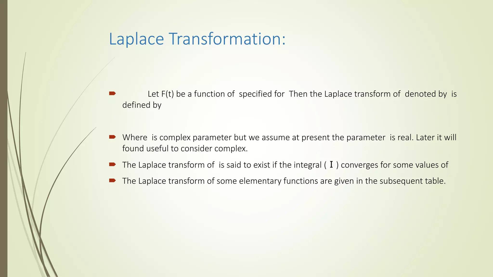 Laplace transformation | PPT