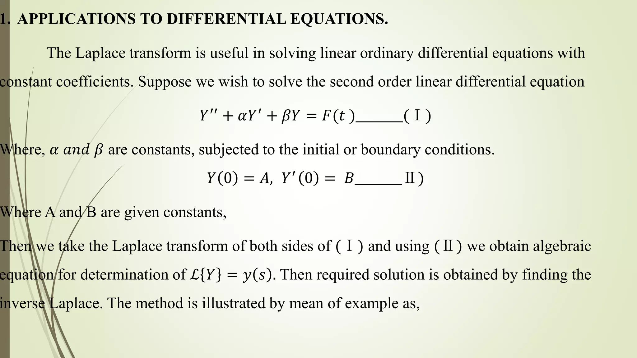 Laplace transformation | PPT