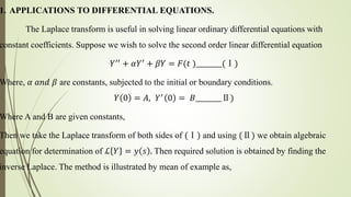 Laplace transformation | PPT