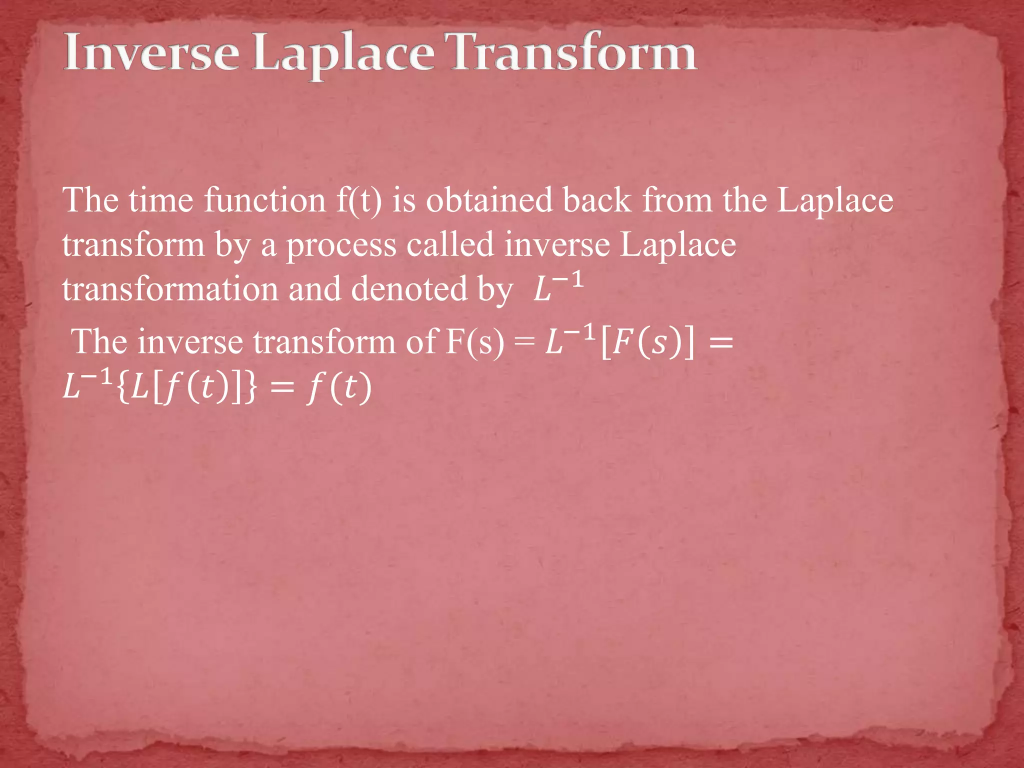 Laplace transformation | PPTX