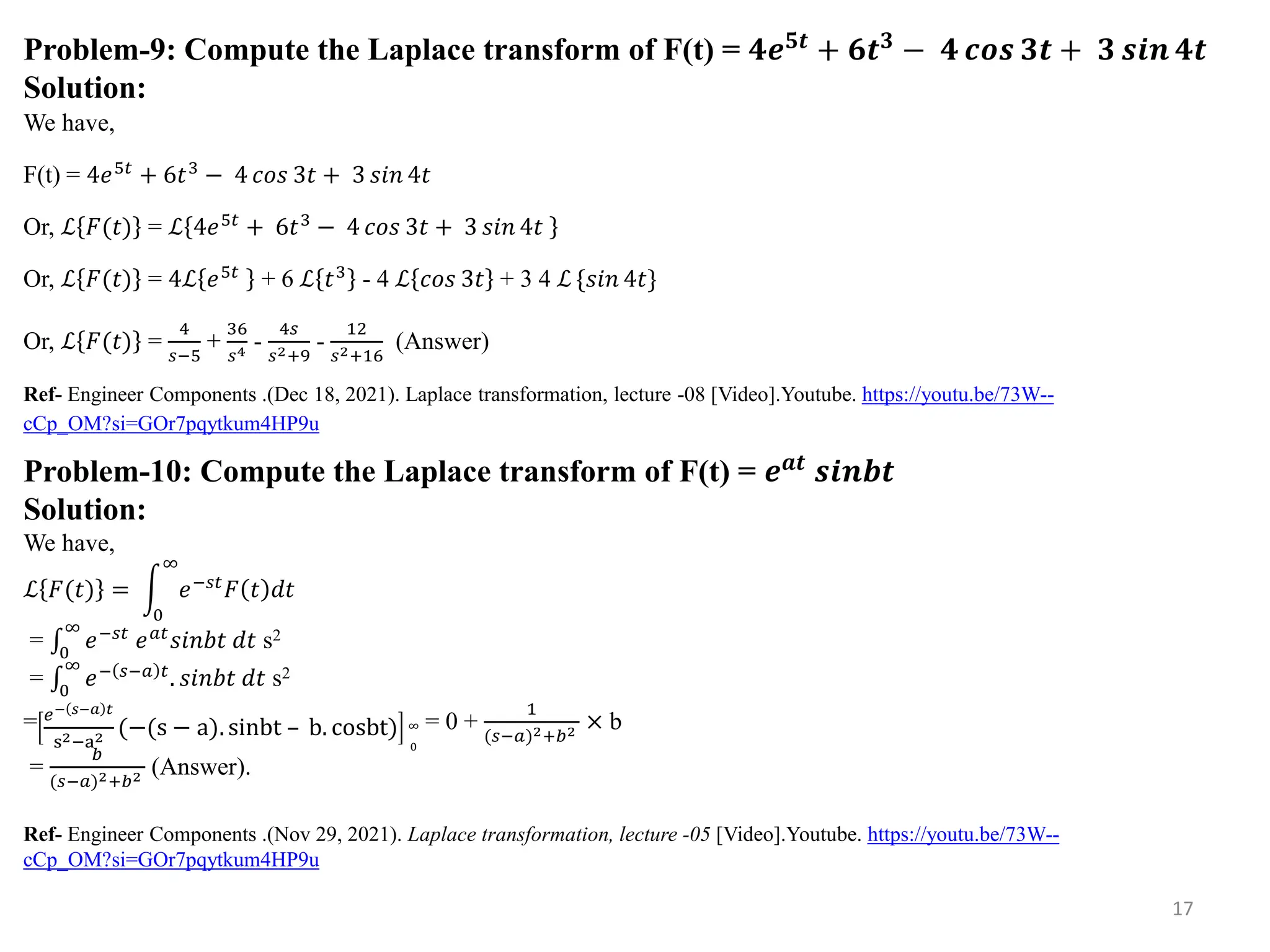 Laplace transformation and use case of Laplace Transformation in The ...
