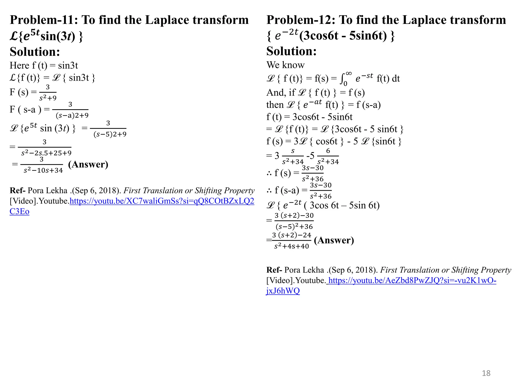 Laplace transformation and use case of Laplace Transformation in The ...