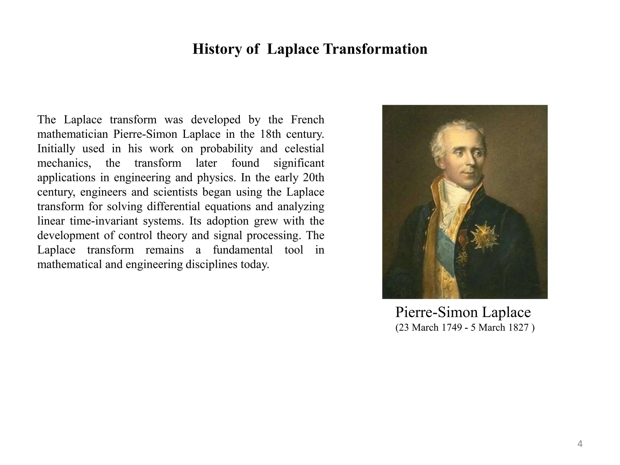 Laplace transformation and use case of Laplace Transformation in The ...