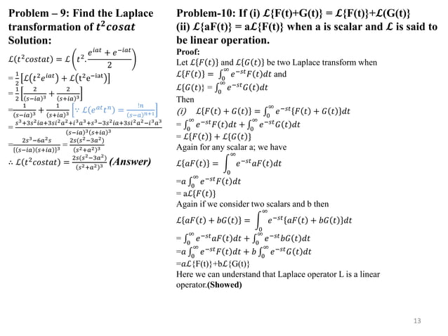 Laplace transformation and use case of Laplace Transformation in The Engineering Field | PPTX