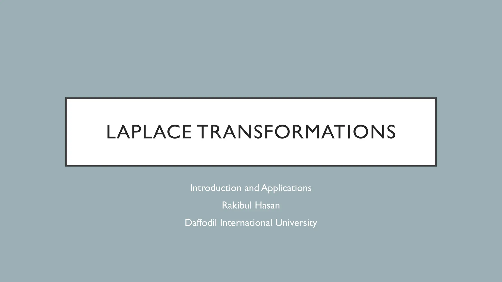 Laplace Transformations .pptx