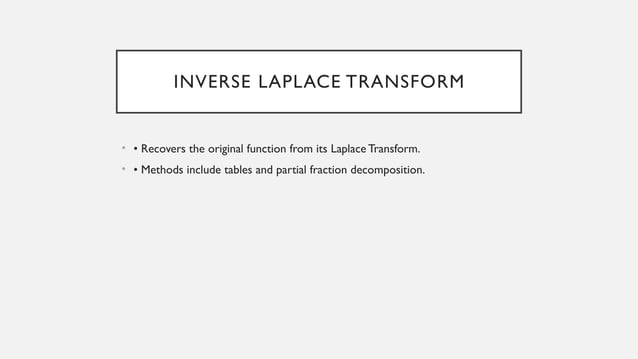 Laplace Transformations Pptx