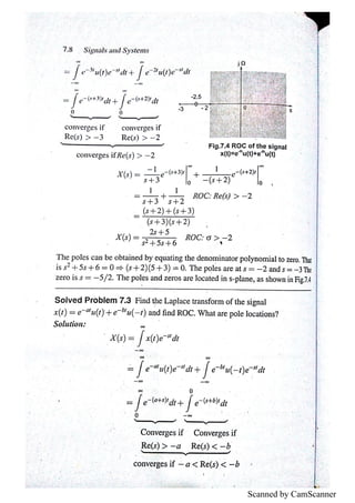 Ec202 Signals Systems Laplace Transform Notes Pdf