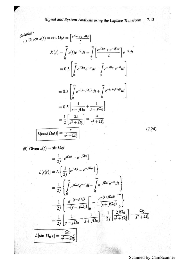 EC202 SIGNALS & SYSTEMS LAPLACE transform NOTES | PDF
