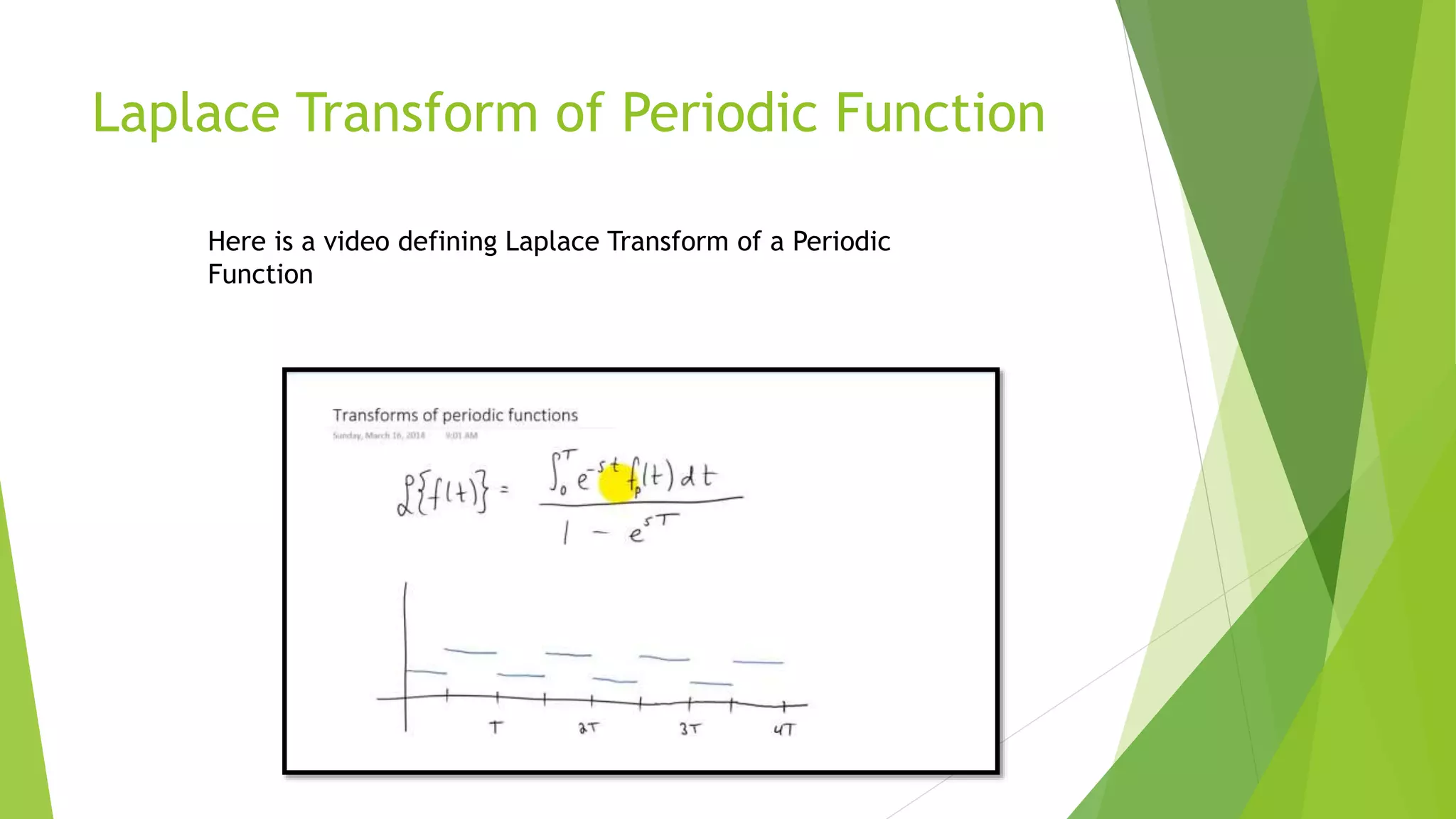 Laplace Transform of Periodic Function | PPTX