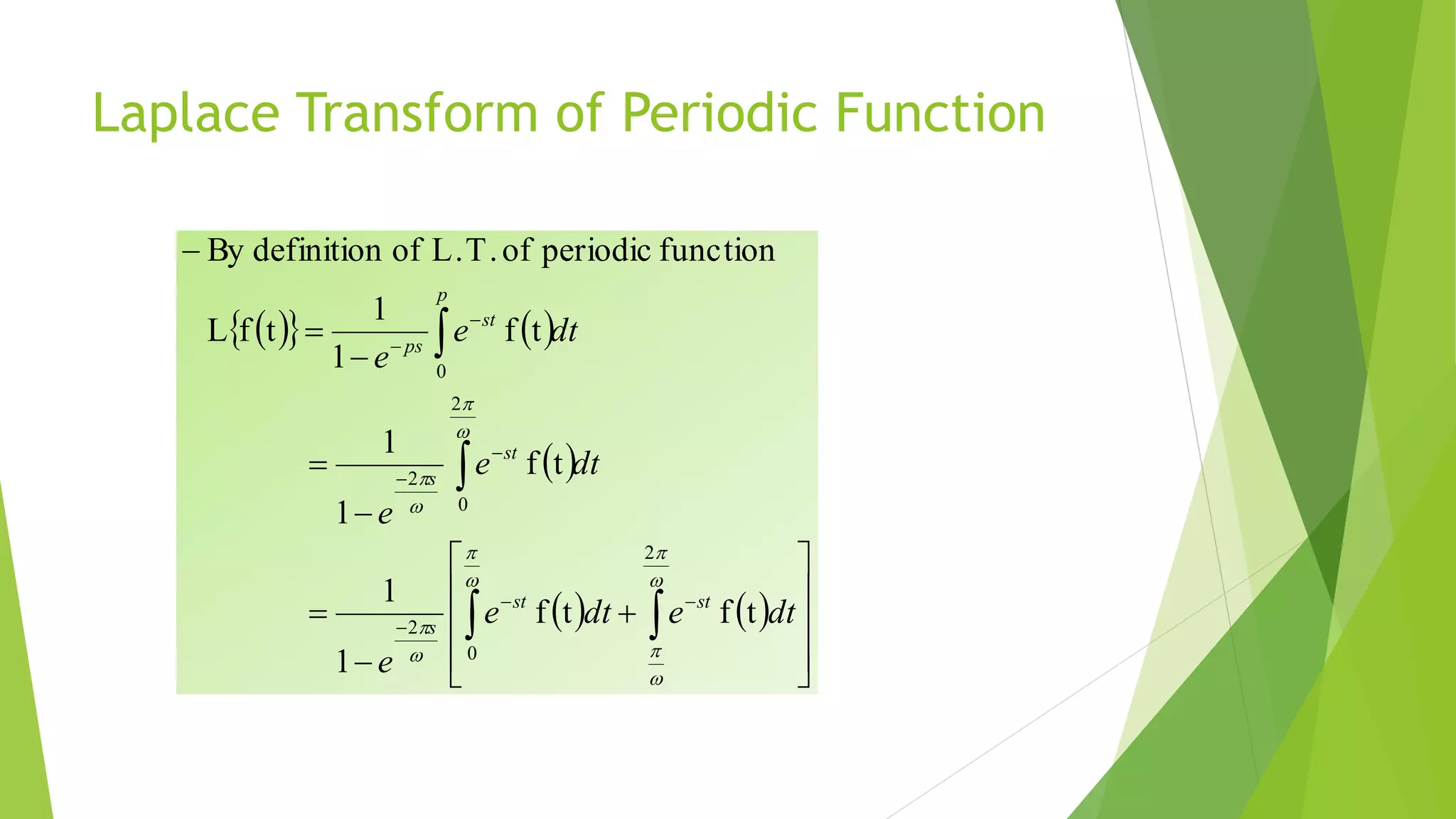 Laplace Transform of Periodic Function | PPTX
