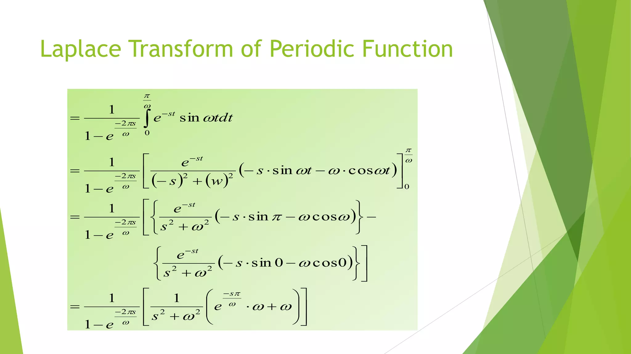 Laplace Transform of Periodic Function | PPTX