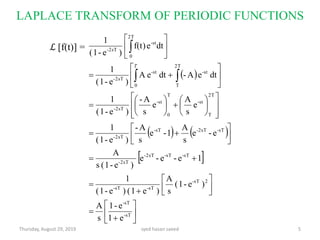 Laplace transform of periodic functions | PDF