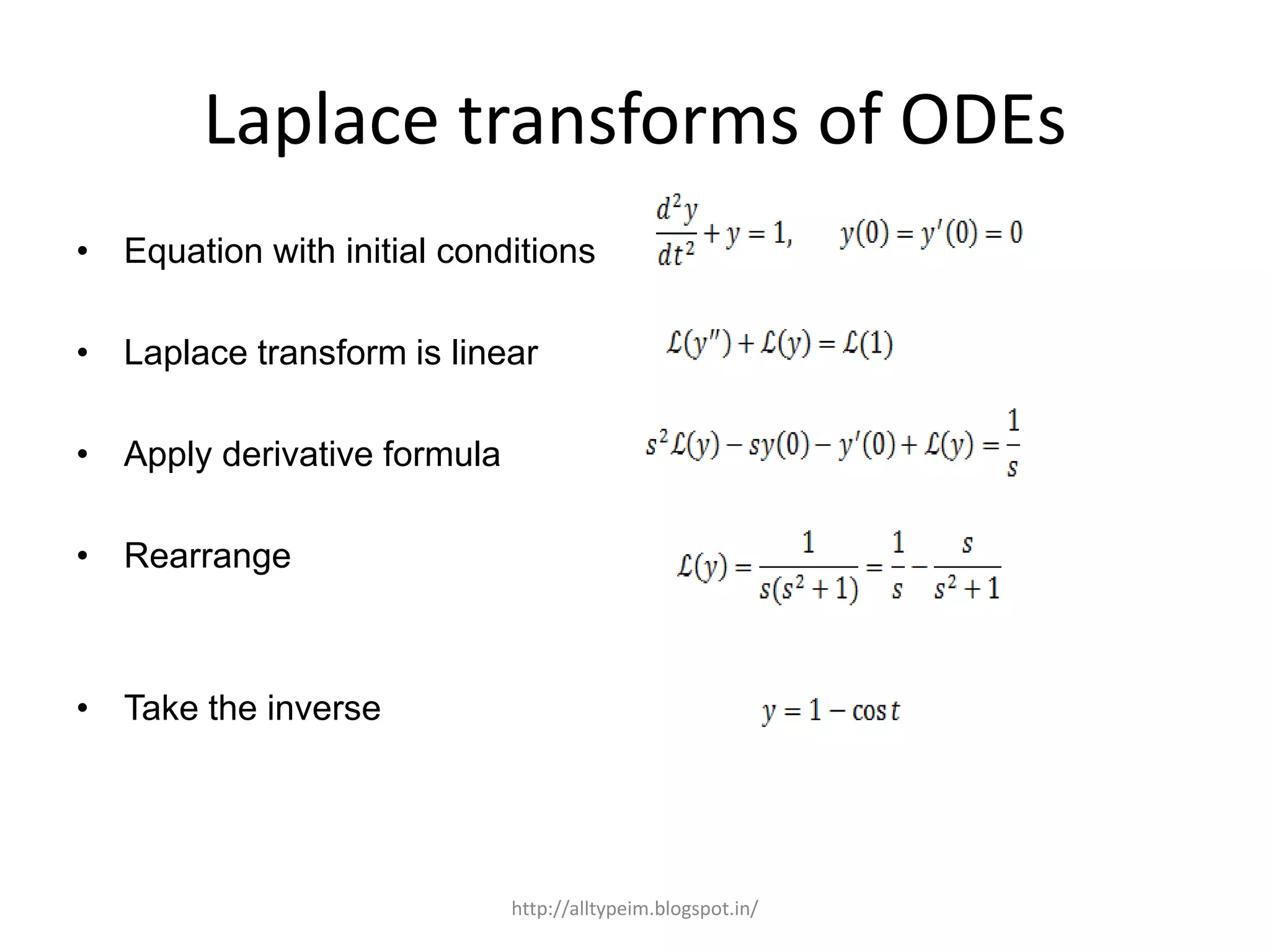 Laplace transforms | PPTX