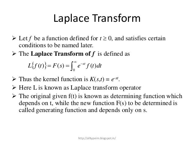Laplace transforms