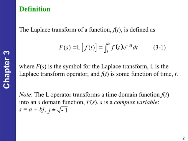 control theory Laplace Transforms lecture | PPT
