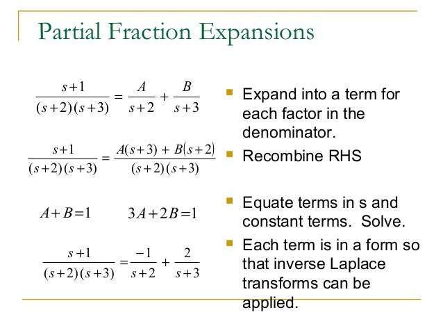 Laplace transforms