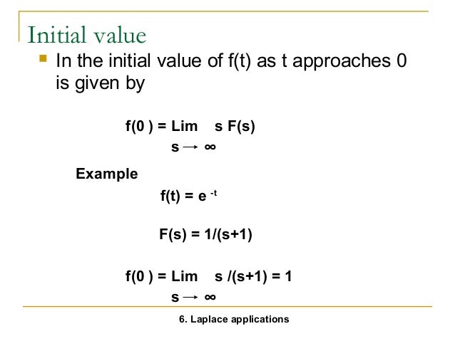 Laplace transforms