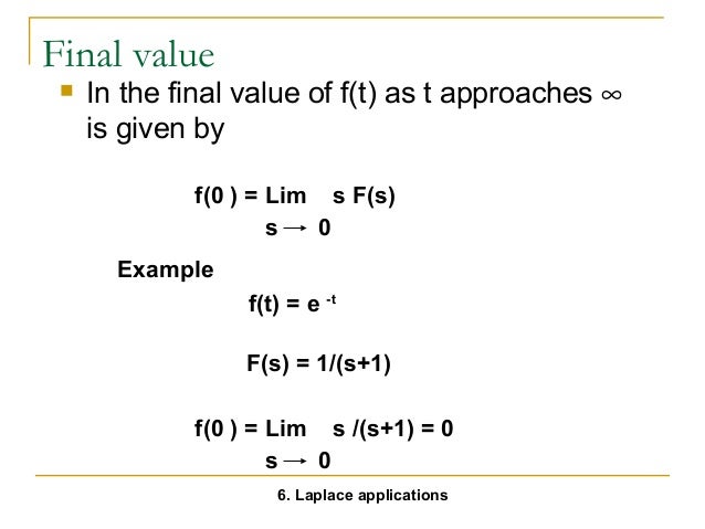 Laplace transforms