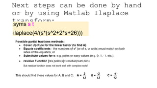 LaPlace Transforms 2 with use of Matlab.pptx