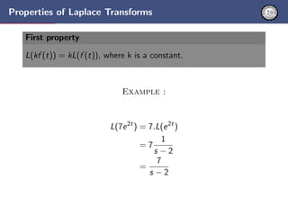 Laplace transforms and problems | PDF