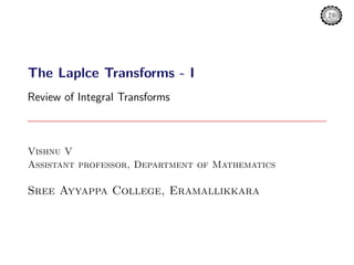 Laplace transforms and problems | PPT