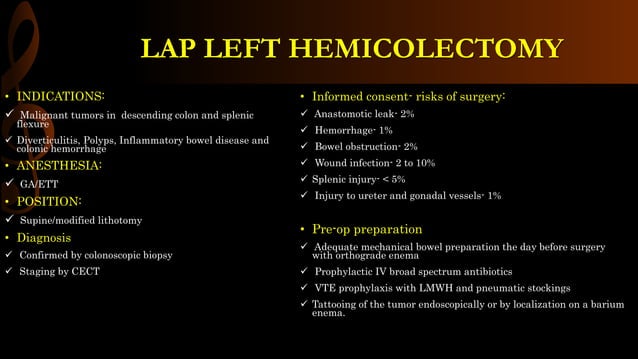 LAP LEFT HEMICOLECTOMY-STEP BY STEP Operative Surgery.pptx