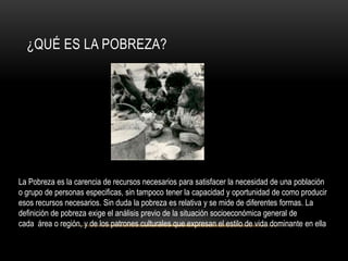 La pobreza | PPTX