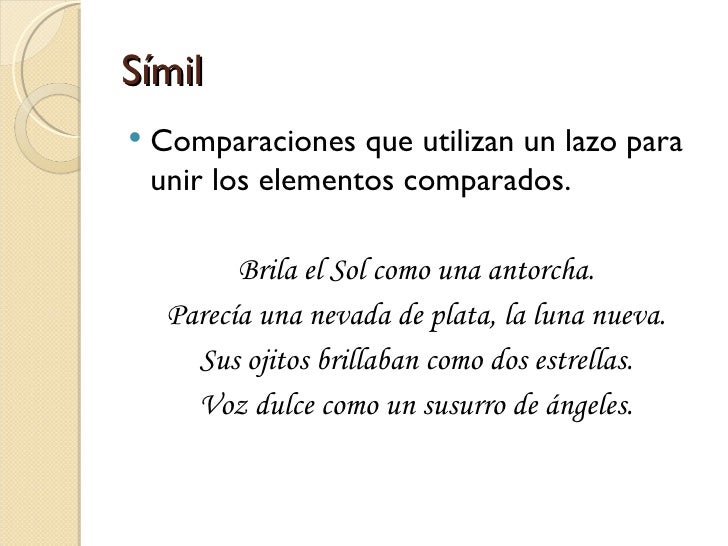 Ejemplos De Comparacion O Simil En Poemas Cortos Nuevo Ejemplo Images