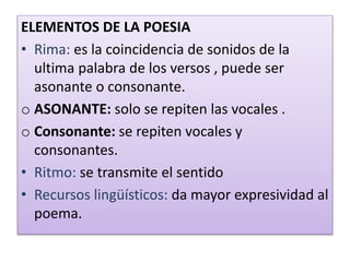 La poesía - sentimiento | PPTX