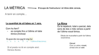 La poesia, recursoso metrics, rima, ritme | PPTX