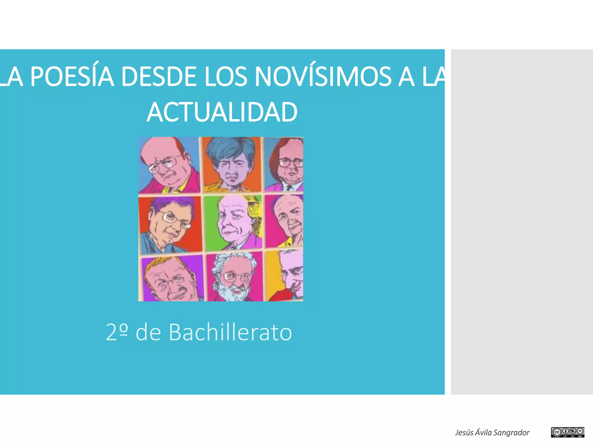 La poesia desde los novisimos a la actualidad | PPTX