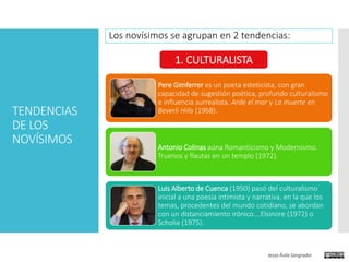 La poesia desde los novisimos a la actualidad | PPTX