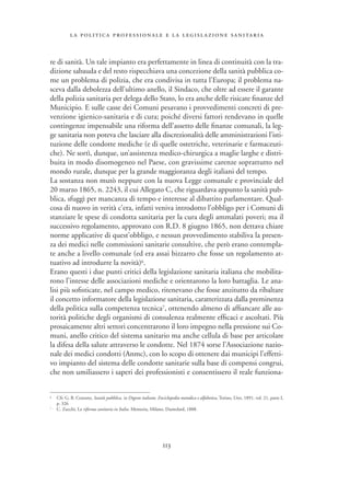 La politica professionale e la legislazione sanitaria. 1859 1978 | PDF