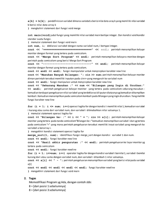 Lapopran praktikum struktur data pertemuan 3 Merge_Sort | DOCX