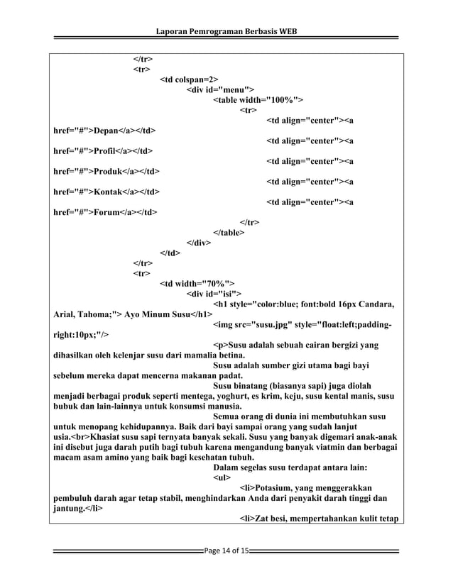 Laporan Pemrograman Berbasis Web Tugas 4 Cascading Style Sheets | PDF